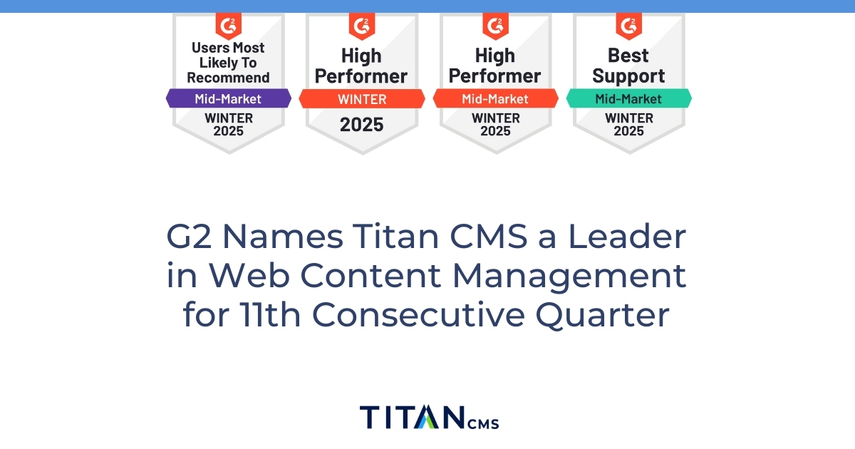G2 Names Titan CMS a Leader in Web Content Management for 11th ...